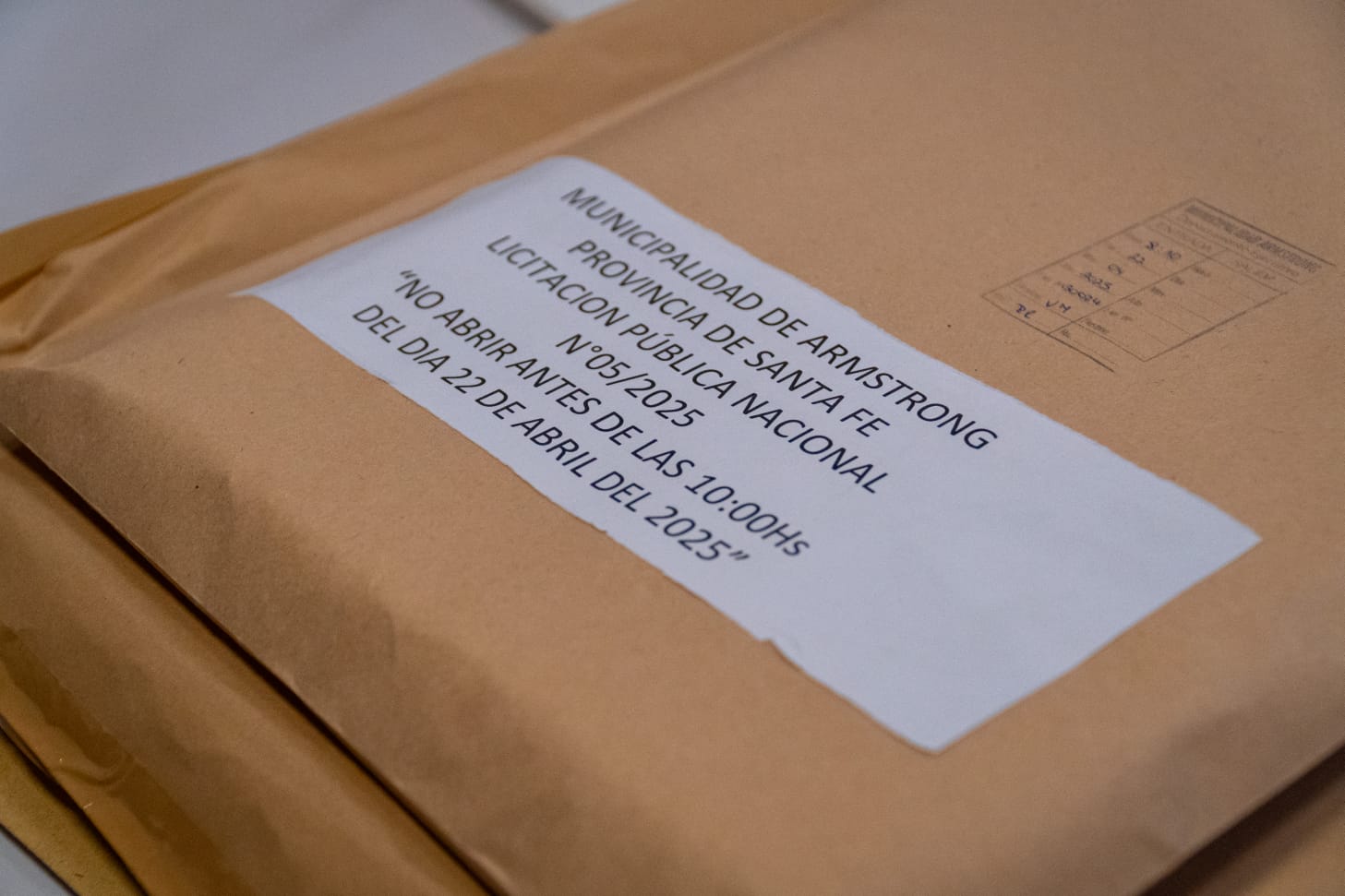 Apertura de sobres Licitación Pública N° 05/2025